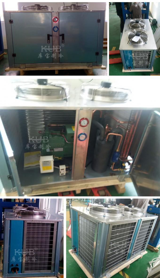 10hp Freezer Condenser Unit , Outside Condenser Unit U Type Corrosion ...