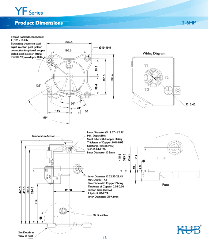YF35E1G-Q100 Invotech Scroll Freezer Compressor