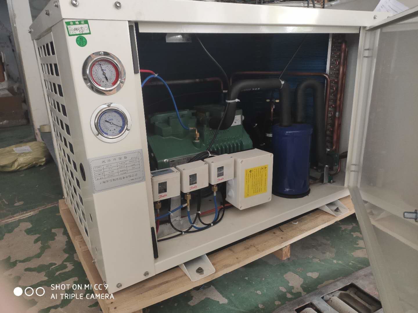 3hp R404A U Type Semi Hermetic Condensing Unit For Chiller Cold Storage ...